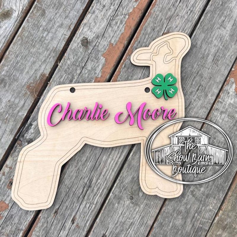 Wood Lamb Stall Sign - Etsy