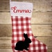 Rabbit Christmas Stocking Personalized Show Rabbit Stocking | Etsy