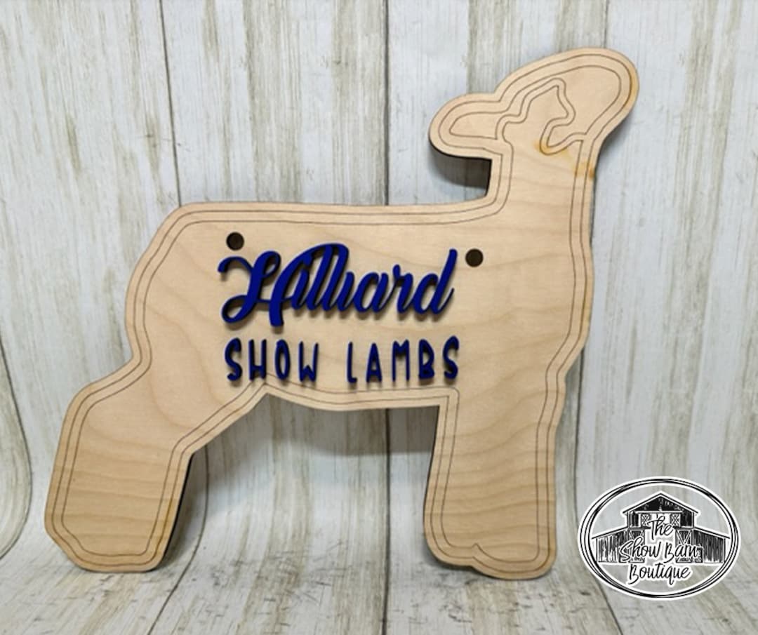 Show Lamb Pen Sign, Wood Livestock Show Sign With 3D Raised Letters ...