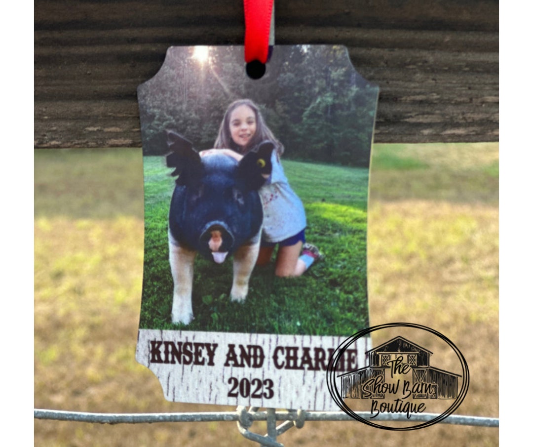 Personalized Show Pig Christmas Ornament, Show Swine Gift, Show Pig ...