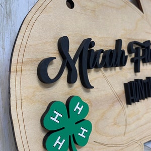 Show Rabbit Pen Sign, Custom Rabbit, Wood Livestock Show Sign With 3D ...