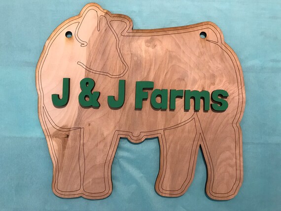 Show Steer Stall Sign Wood Livestock Show Sign with 3D Raised | Etsy
