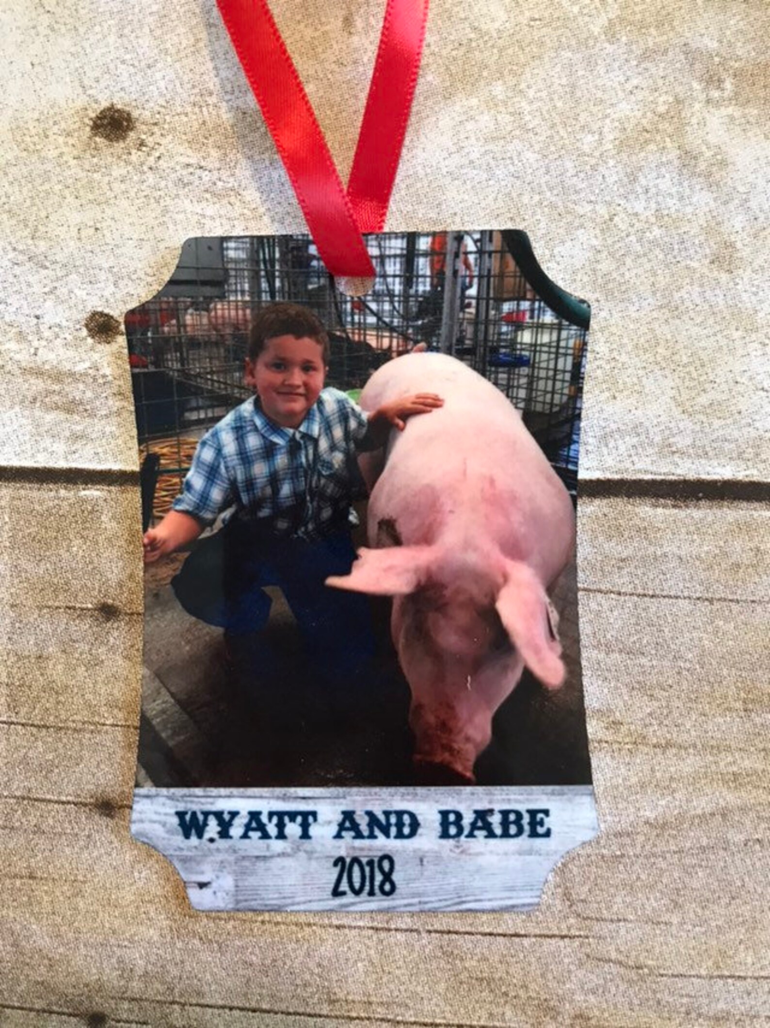Personalized Show Pig Christmas Ornament Show Swine Gift | Etsy