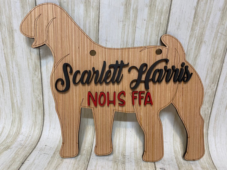 Show Goat Pen Sign Wood Livestock Show Sign With 3D Raised - Etsy
