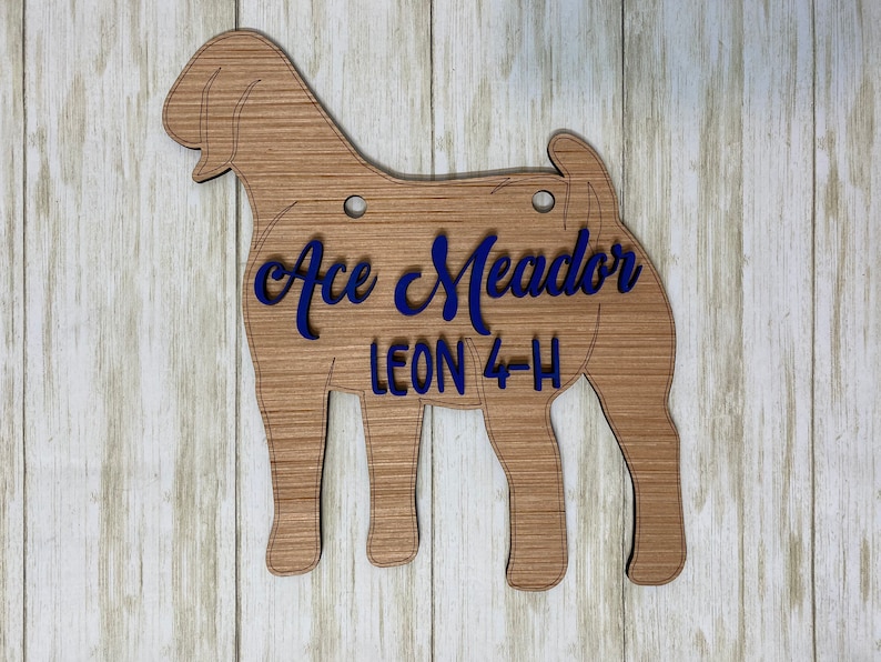 Show Goat Pen Sign Wood Livestock Show Sign With 3D Raised - Etsy