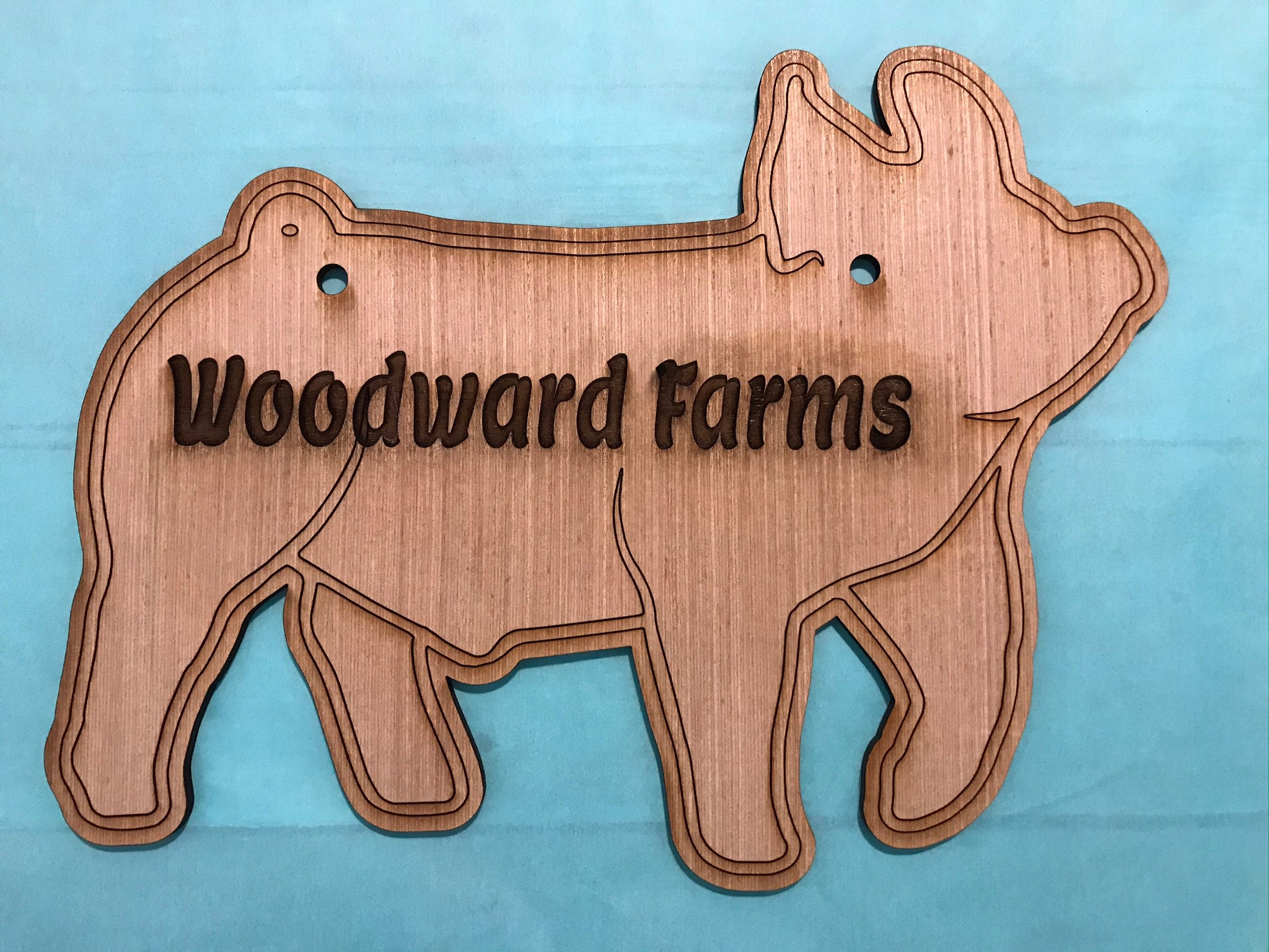 Show Pig Stall Sign Engraved Wood Livestock Show Sign - Etsy