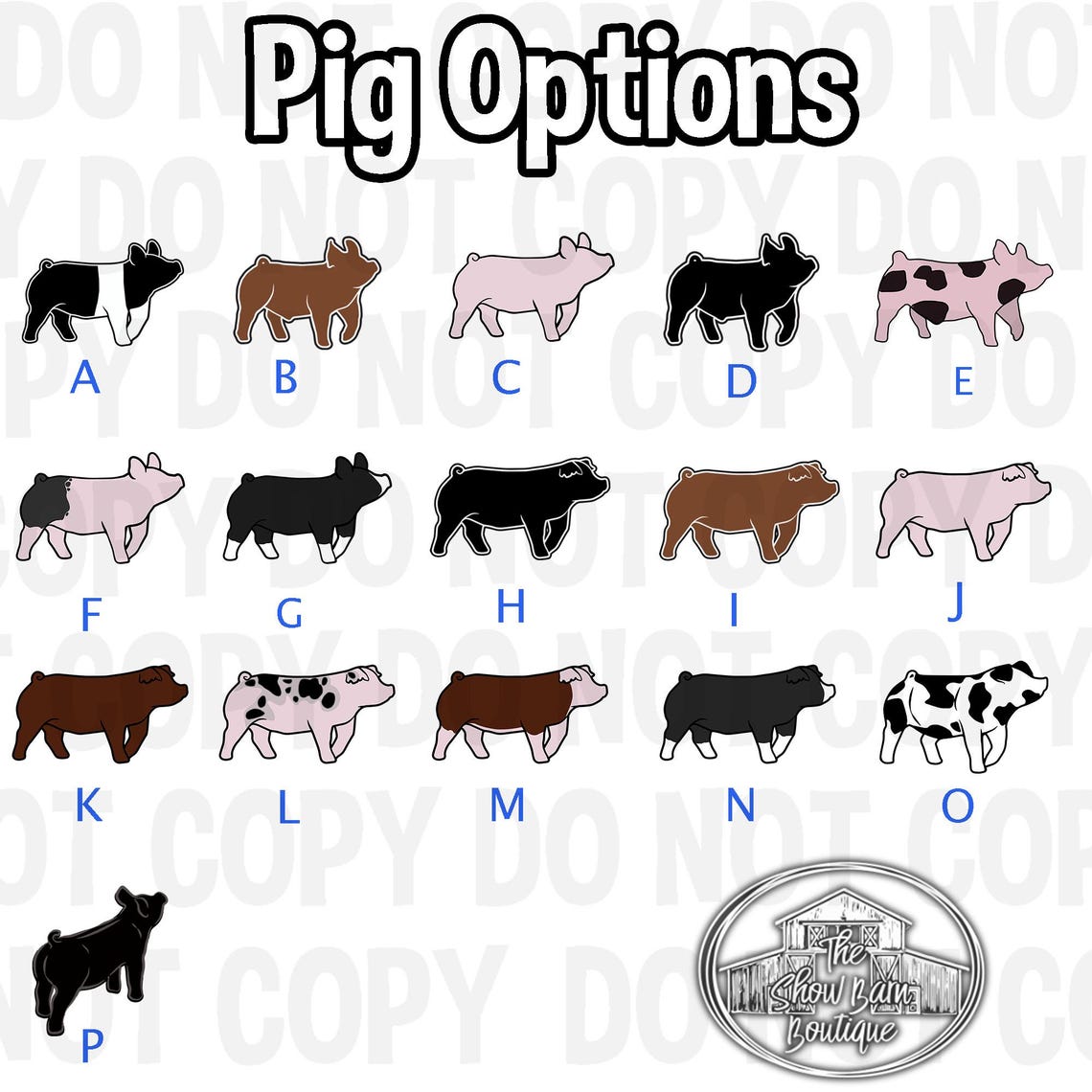 Show Pig Christmas Ornament, Personalized Pig Ornament, 4H Pig, Show ...