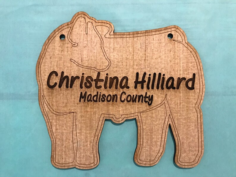 Show Steer Stall Sign Engraved Wood Livestock Show Sign - Etsy