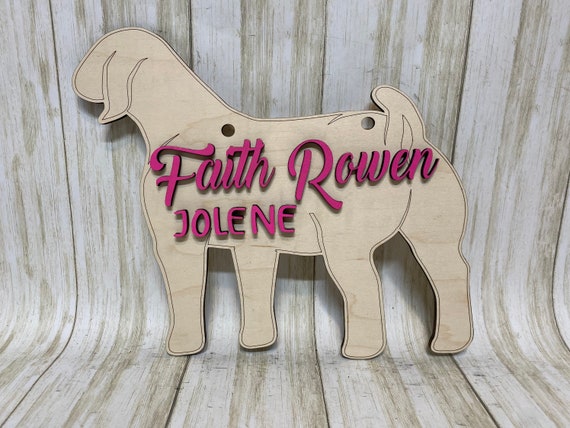 Show Goat Pen Sign Wood Livestock Show Sign With 3D Raised - Etsy