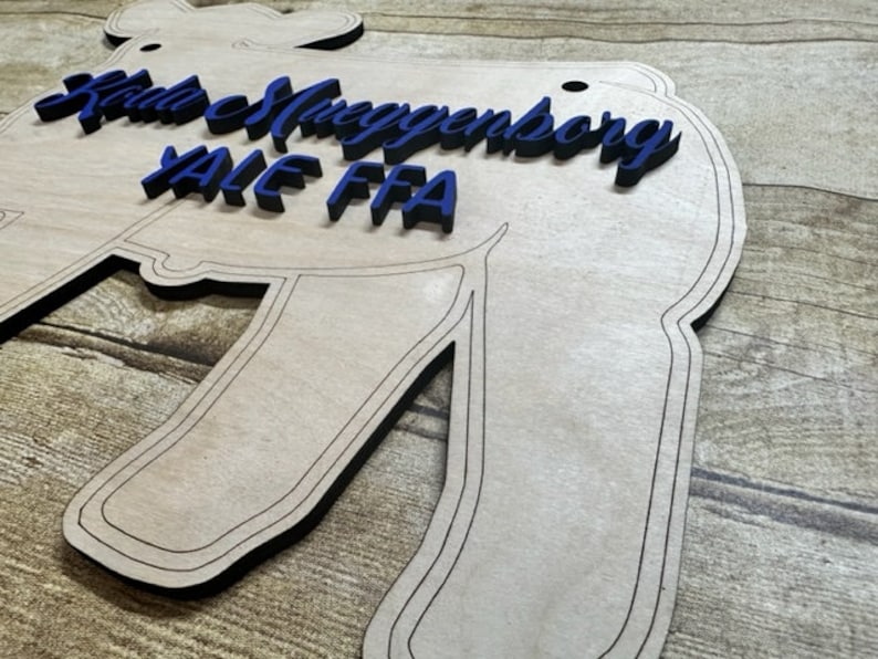 Show Steer Stall Sign, Wood Livestock Show Sign With 3D Raised Letters ...