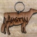 Show Heifer Key Chain Personalized Engraved Wood Keychain - Etsy