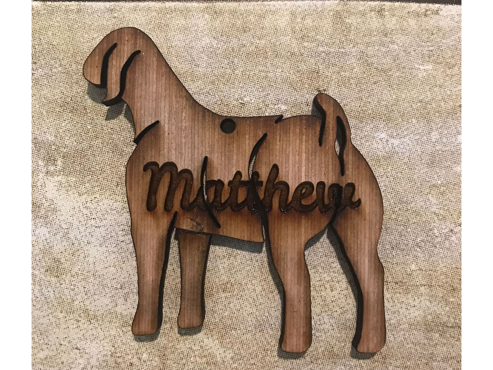 Show Goat Key Chain, Personalized Engraved Wood Keychain, Livestock ...