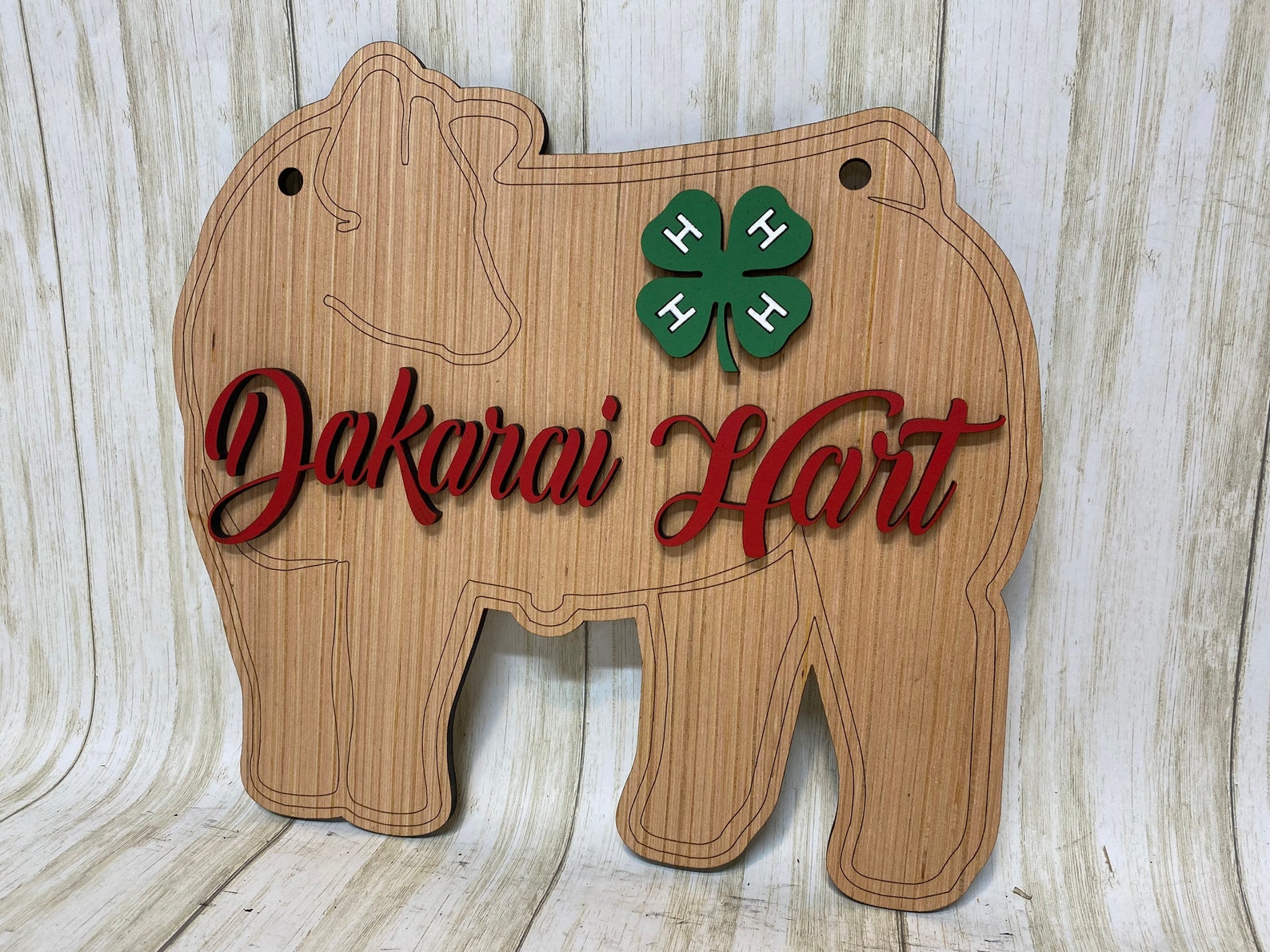 Show Steer Stall Sign Wood Livestock Show Sign With 3D Raised - Etsy