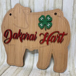 Show Steer Stall Sign, Wood Livestock Show Sign With 3D Raised Letters ...