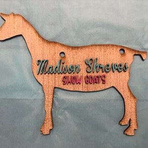 Show Goat Stall Sign, Wood Livestock Show Sign With 3D Raised Letters ...