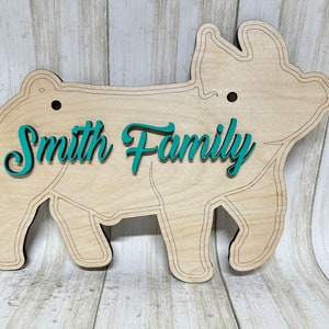 Show Pig Stall Sign Wood Livestock Show Sign With 3D Raised - Etsy