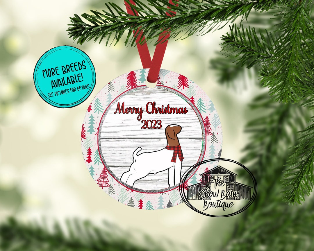 Personalized Show Goat Christmas Ornament, Livestock Show Ornament ...