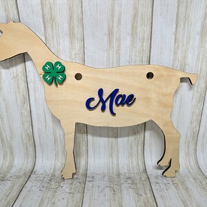 Show Goat Stall Sign, Wood Livestock Show Sign With 3D Raised Letters ...