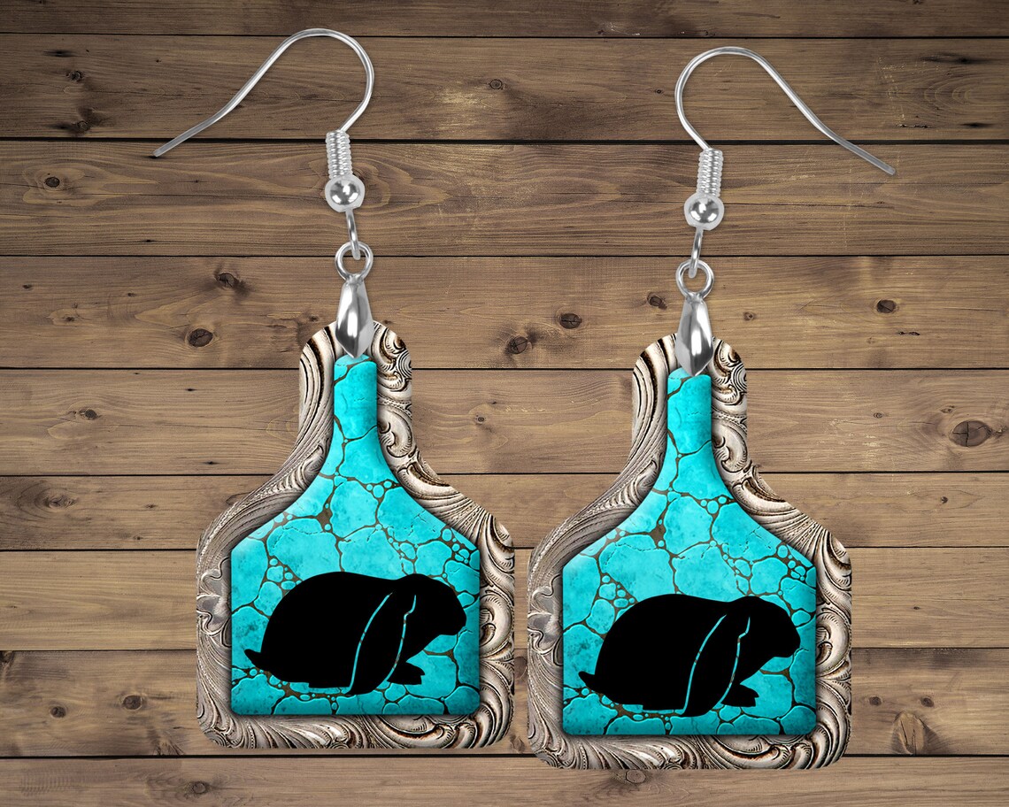 Show Rabbit Earrings Ear Tag Shape Rabbit Jewelry Lop - Etsy