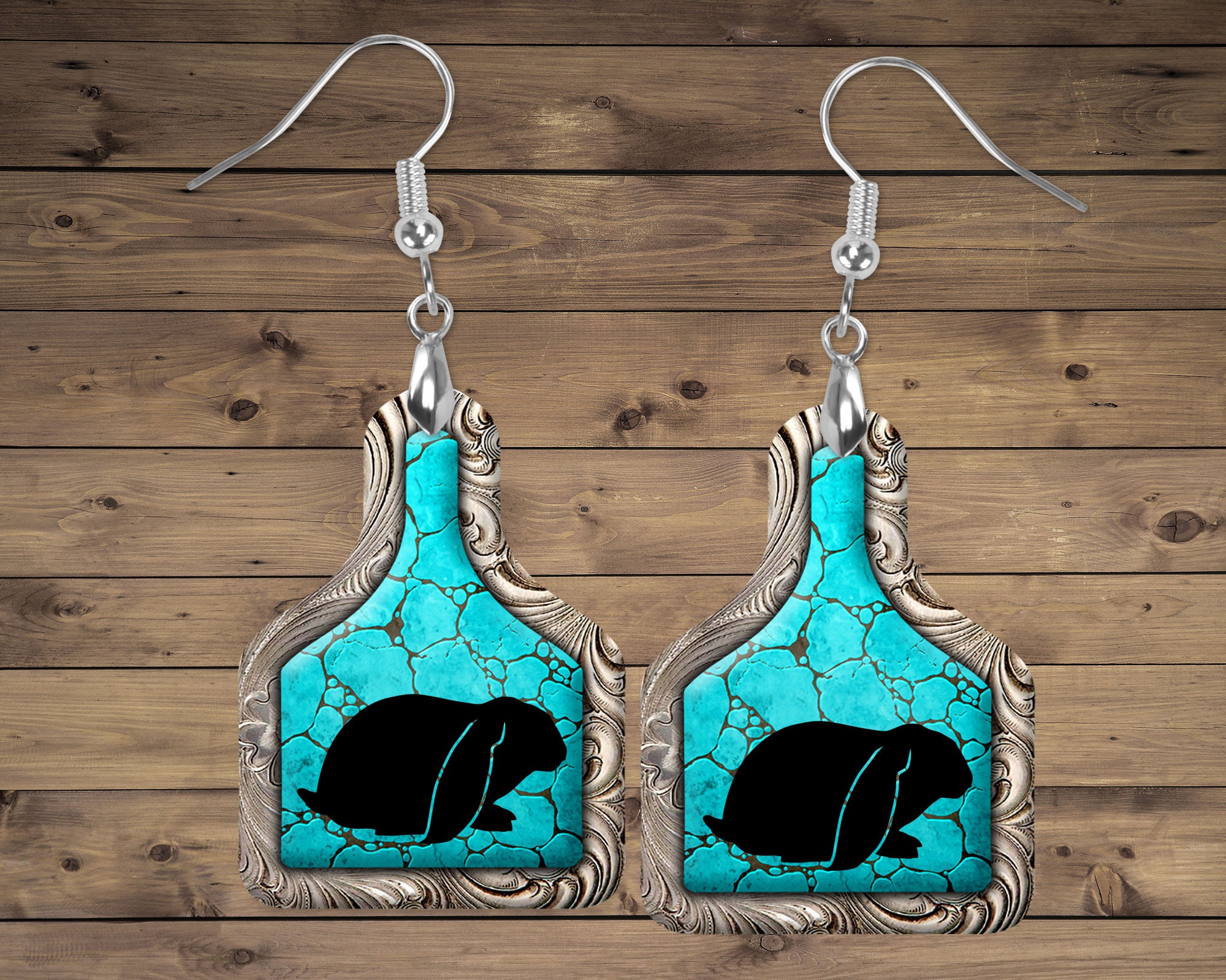 Show Rabbit Earrings Ear Tag Shape Rabbit Jewelry Lop - Etsy