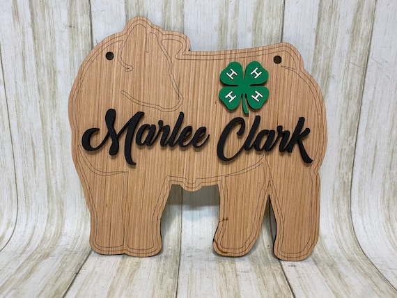 Show Steer Stall Sign Wood Livestock Show Sign With 3D Raised - Etsy