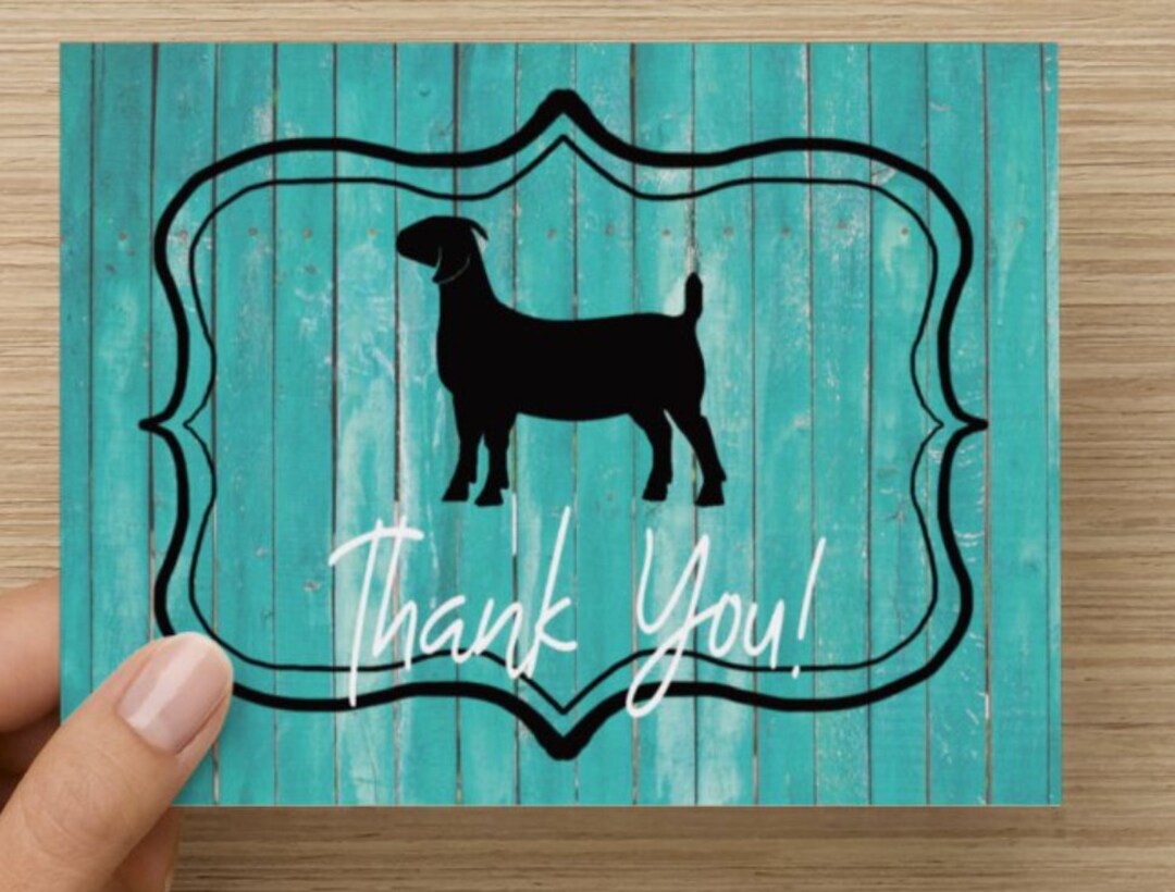 Goat, Show Goat, Goat Show, Goat Thank You Card, Show Goat Card, Goat ...