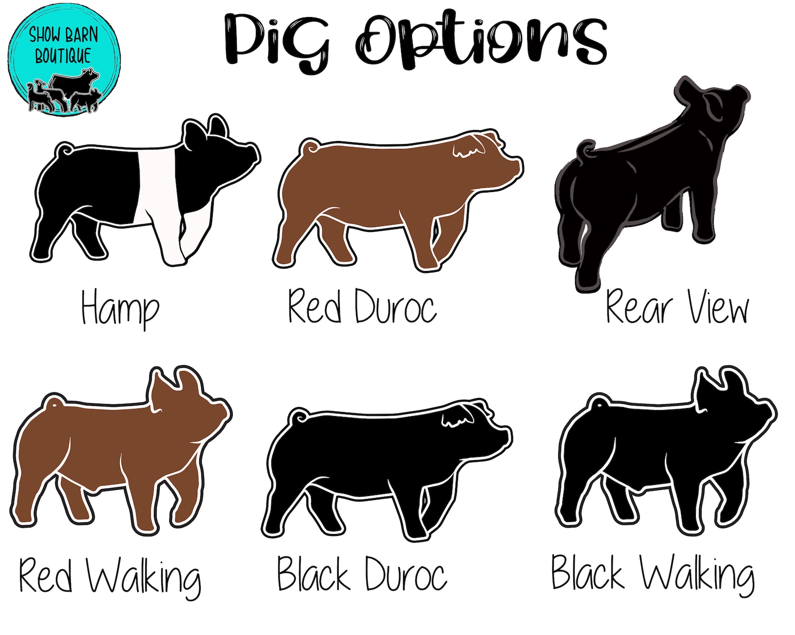 Show Pig, Personalized Show Pig Gift Pillow, Custom Show Pig, Livestock ...