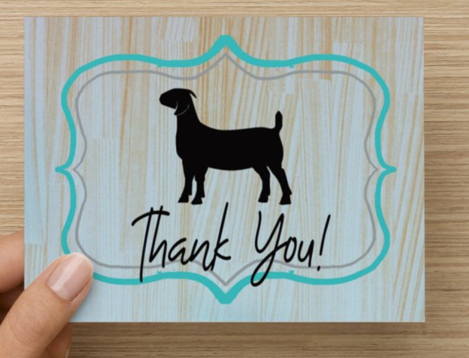 Goat Show Goat Goat Show Goat Thank You Card Show Goat - Etsy