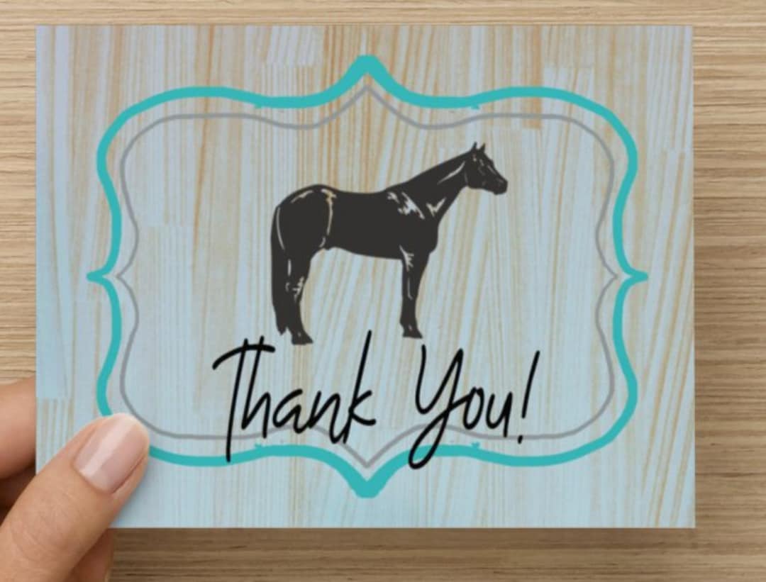 Horse, Show Horse, Horse Thank You Card, Quarter Horse Cards, Horse ...