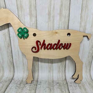 Show Goat Stall Sign, Wood Livestock Show Sign With 3D Raised Letters ...