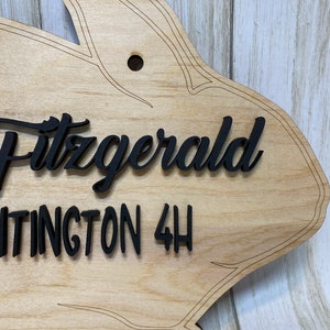 Show Rabbit Pen Sign, Custom Rabbit, Wood Livestock Show Sign With 3D ...