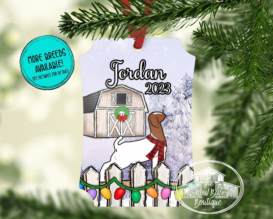 Personalized Show Goat Christmas Ornament, Livestock Show Ornament ...