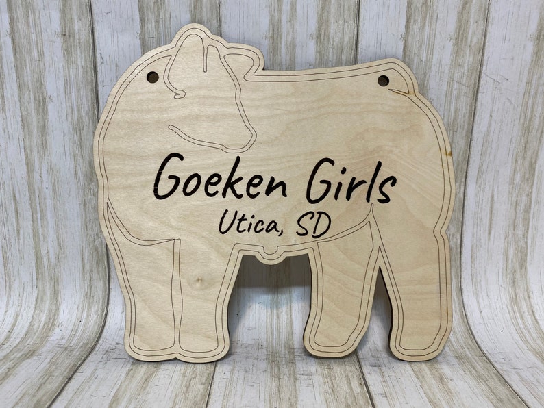 Show Steer Stall Sign Engraved Wood Livestock Show Sign - Etsy