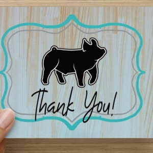 Show Pig Pig Thank You Card Hog Thank You Card Show Pig | Etsy