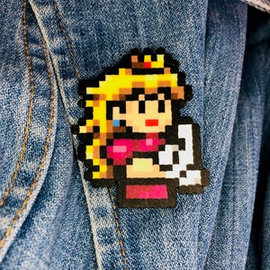 Princess Peach the Riveter Pin or Magnet | Super Mario Princess | Video ...
