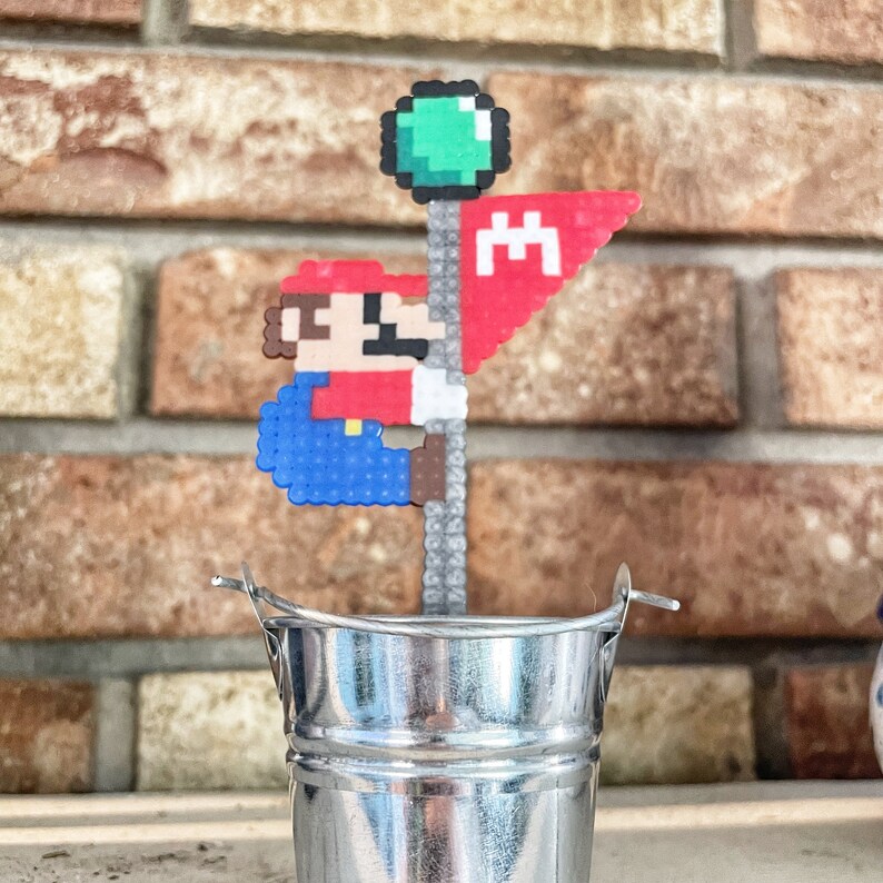 Super Mario Climbing Flagpole Video Game Decor Desk Plant - Etsy