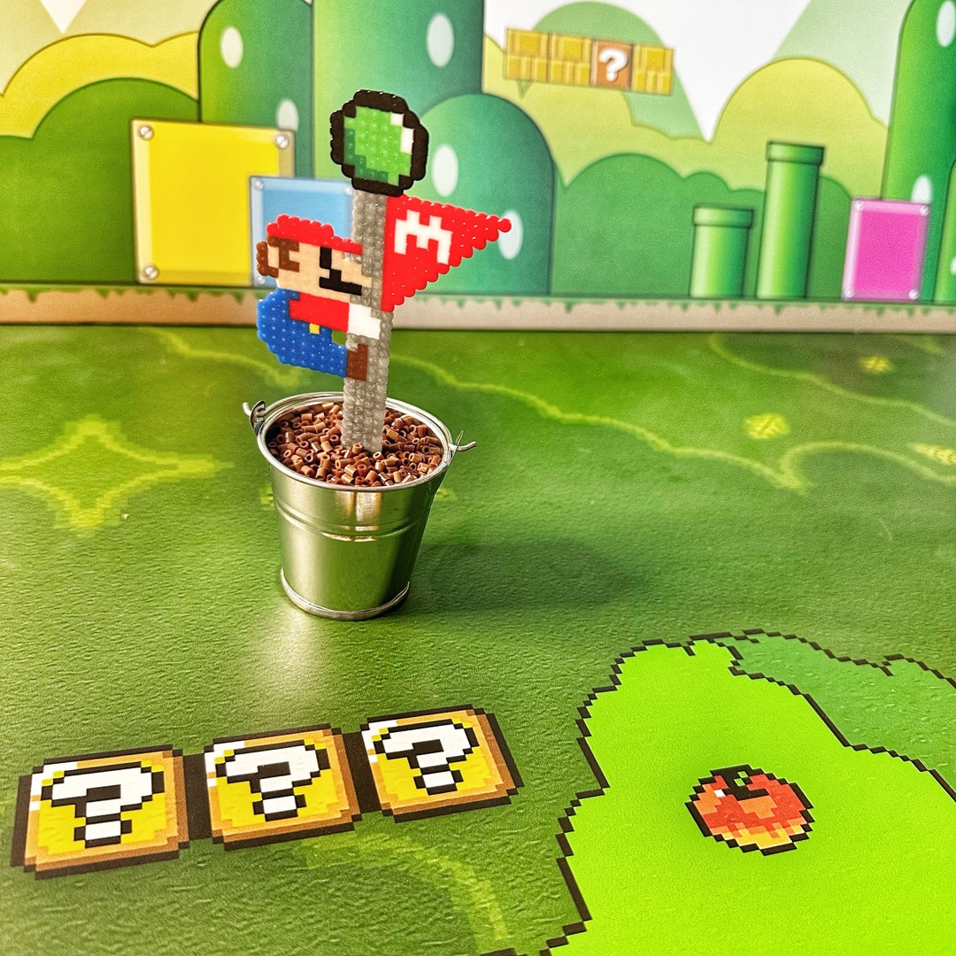 Super Mario Climbing Flagpole | Video Game Decor | Desk Plant | Game ...