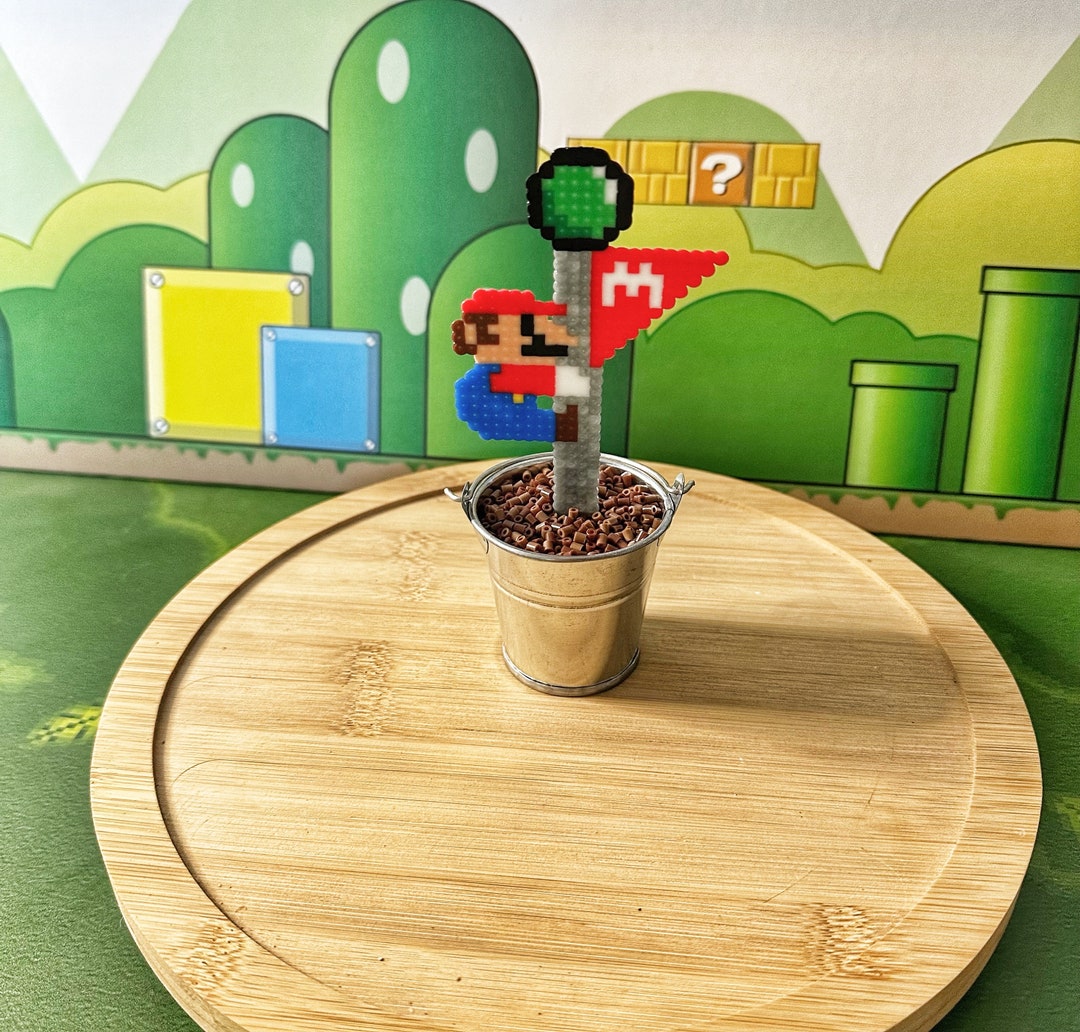 Super Mario Climbing Flagpole Video Game Decor Desk Plant - Etsy