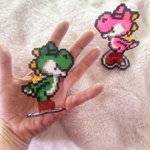 Kissing Yoshi Couple | Video Game Decor | Valentines 8 Bit Art | Mario ...