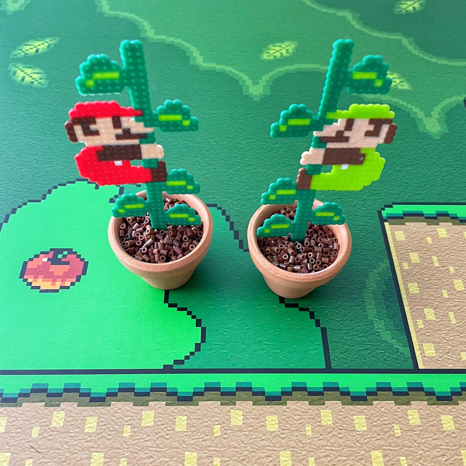 Retro Mario and Luigi Plants Video Game Decor Desk Plant - Etsy