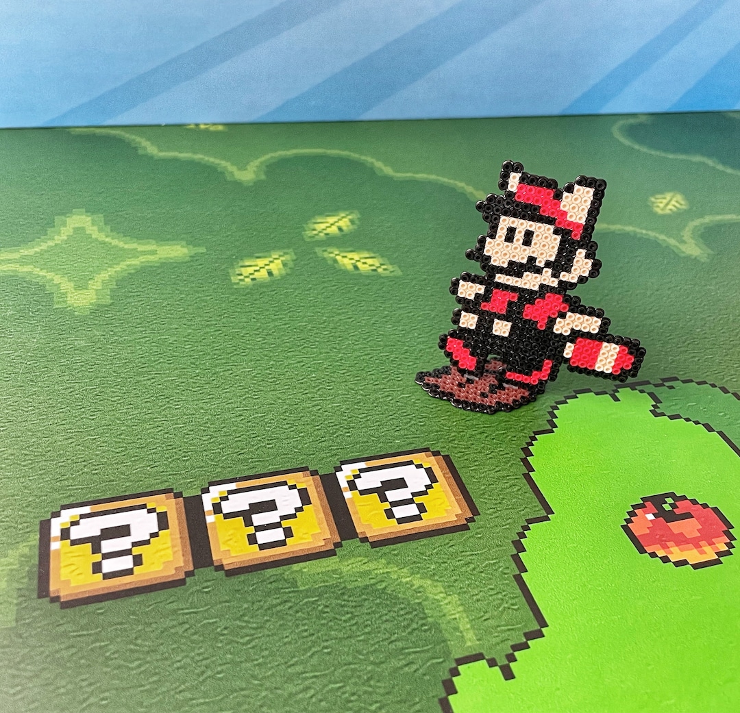 Retro Raccoon Super Mario World Sprite | Video Game Decor | Retro ...