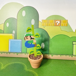 Mario and Luigi Vine Plants | Video Game Decor | Desk Plant | Game Room ...