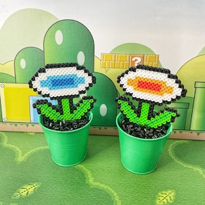 Large Classic Retro Video Game Fire Flower | Game Room Decor | Nintendo ...