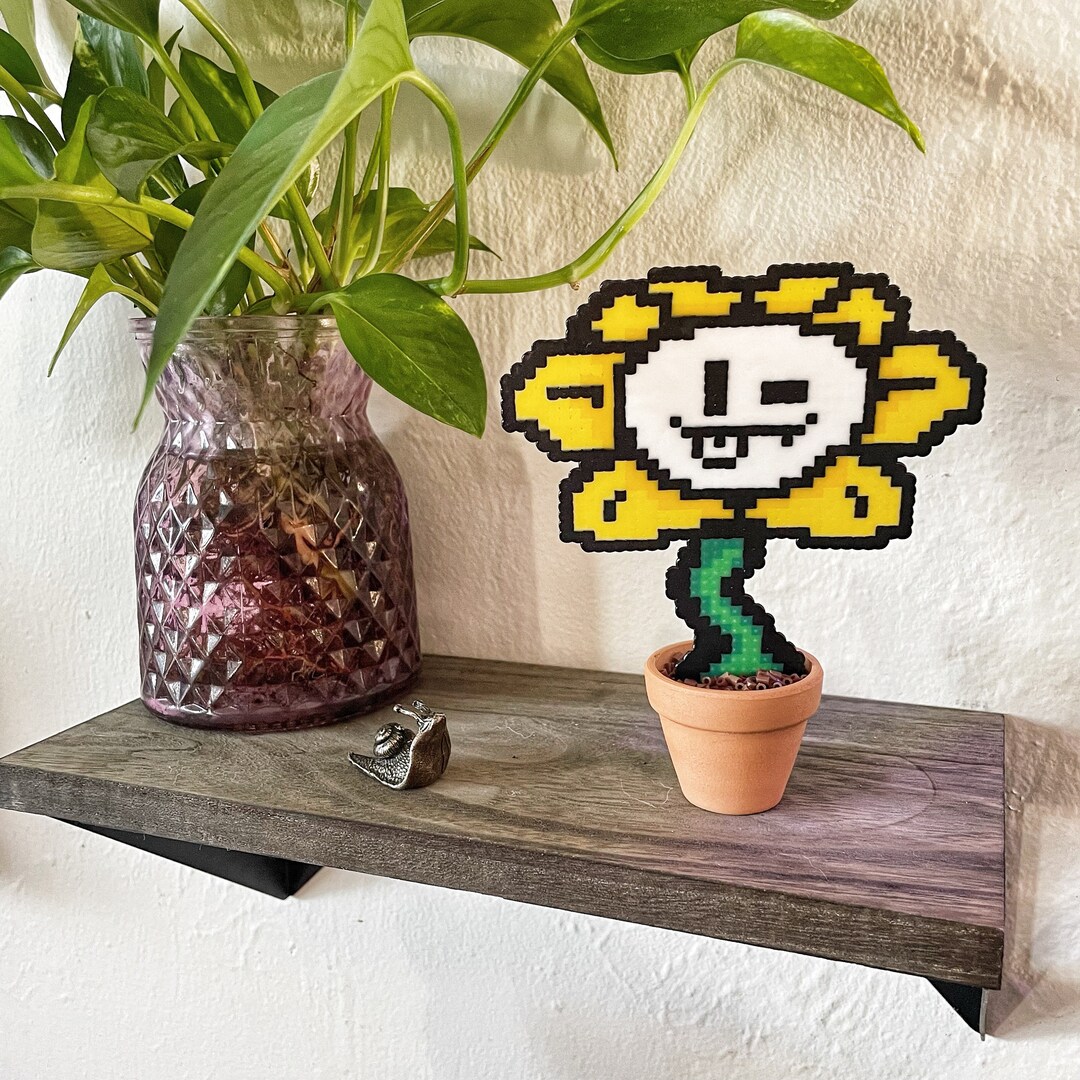Potted Happy Flowey Flower From Undertale Game | Video Game Decor ...