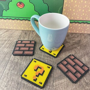 Super Mario Coaster Set | Nintendo Gift | Geeky Coasters | Mario Power ...