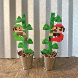 Large Retro Mario and Luigi Plant | Video Game Decor | Desk Plant ...