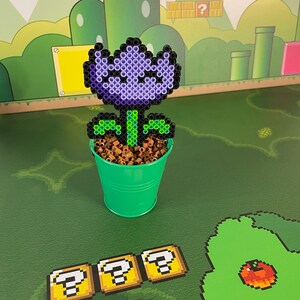 Large Retro Mario Video Game Flowers | Video Game Decor | Desk Plant ...