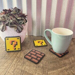 Super Mario Coaster Set | Nintendo Gift | Geeky Coasters | Mario Power ...