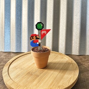 Super Mario Climbing Flagpole Video Game Decor Desk Plant Game Room ...