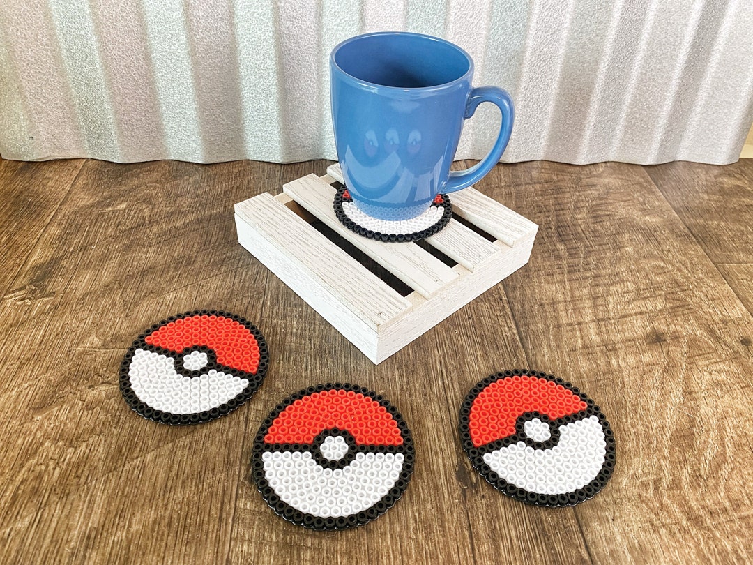 Pokemon Video Game Coasters | Pokeball Decor | Set of 4 | Vintage Game ...